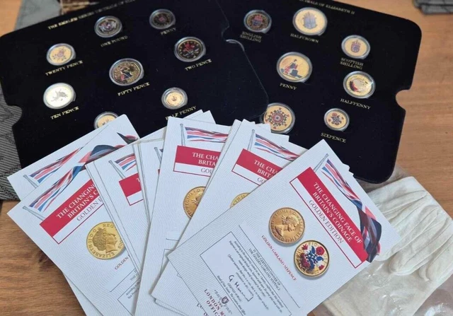 LONDON MINT THE Changing Face of British coinage 17 boxed coins in ...