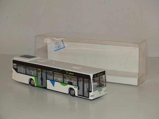RIETZE MERCEDES CITARO KVG MVO 2 Bahnhof Bus H0 1:87 Werbemodell neu in ...
