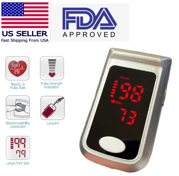 FINGERTIP LCD PULSE Oximeter Digital Oxygen Saturation SPO2 Heart Rate ...