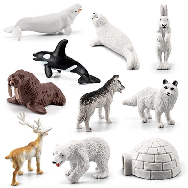 MINI ENSEMBLE DE modèles animaux arctiques figurines réalistes pour ...