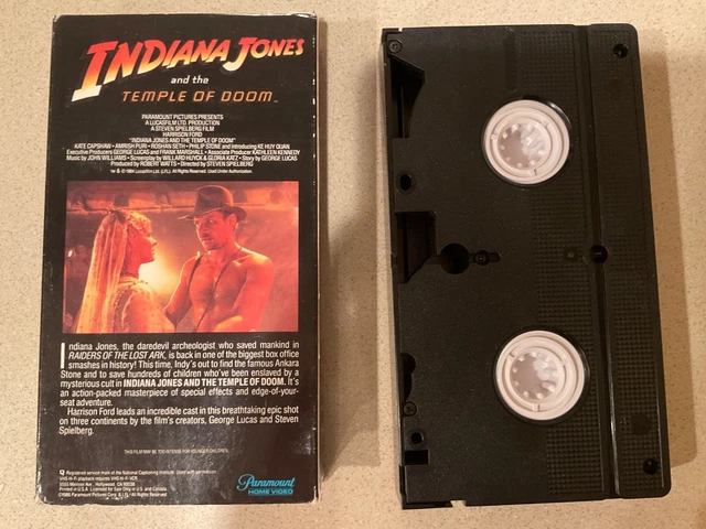 INDIANA JONES AND the Temple of Doom (VHS, 1986) Harrison Ford £5.33 ...