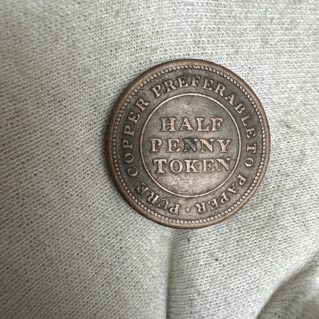 HALF PENNY TOKEN Canada Trade & Navigation Half Penny 1813 EUR 30,00 ...