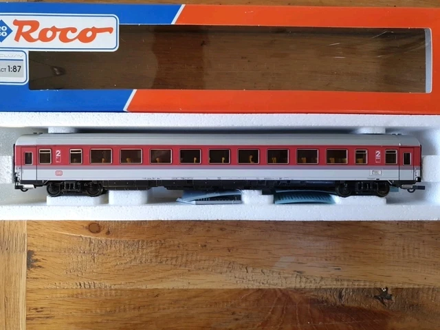 ROCO COACH 2ND Class 293.6 EUROFIMA red/white DB 44794 73 80 29-94 708 ...