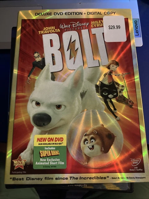 BOLT (2- DISC Deluxe Edition DVD + Digital Copy) Disney Animation w ...