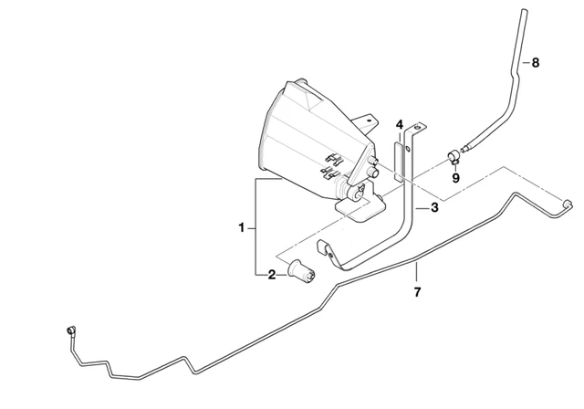 BMW GENUINE ACTIVATED Charcoal Filter Scavenge Line E36 Z3 16132229838 ...