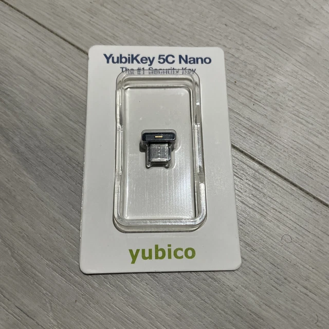 YUBICO YUBIKEY 5C Nano Two Factor Authentication USB-C Security Key ...