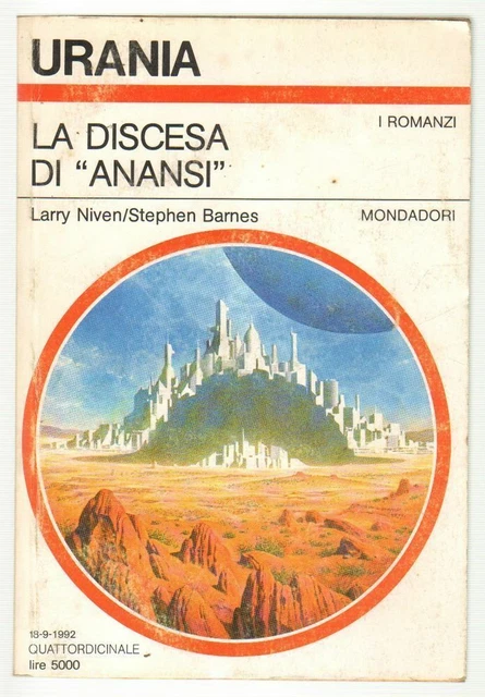 URANIA N. 1188 LA DISCESA DI ANANSI di Niven e Barnes ed. Mondadori EUR ...