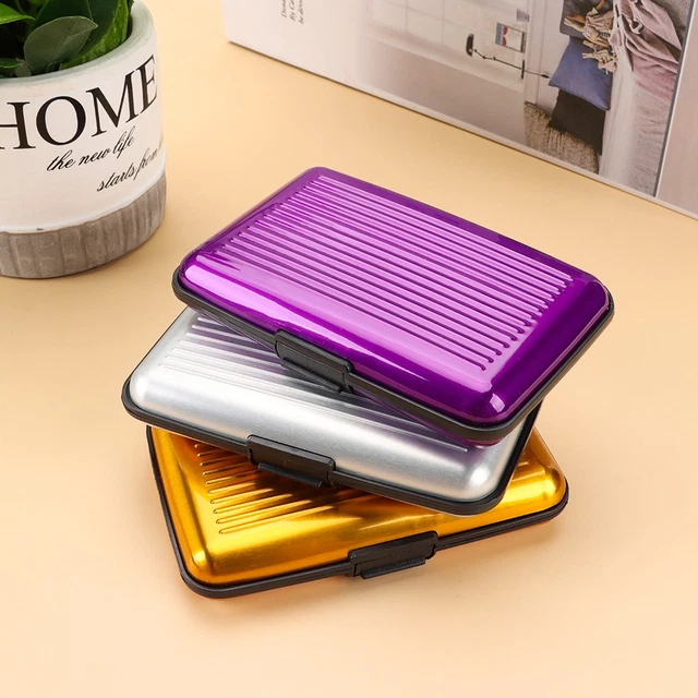 RFID BLOCKING ALUMINUM Coin Purse ID Card Case RFID Wallet Credit Card ...