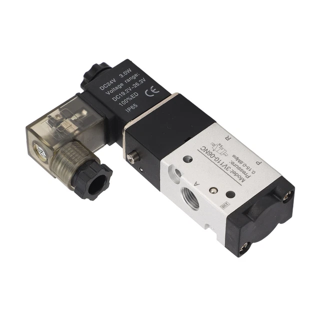 PNEUMATIC SOLENOID VALVE Electric Air Switch 1/8in NPT 2 Position 3 Way ...