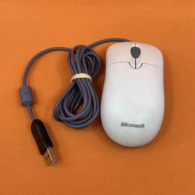 VINTAGE MICROSOFT BASIC Optical Mouse USB PS/2 PS2 Compatible - Tested ...