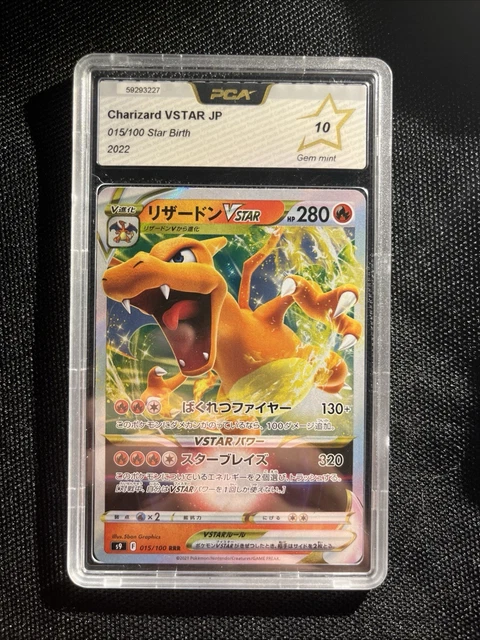 CARTE POKEMON PCA gradée 10 Charizard VSTAR JP 015/100 Star Birth 2022 ...