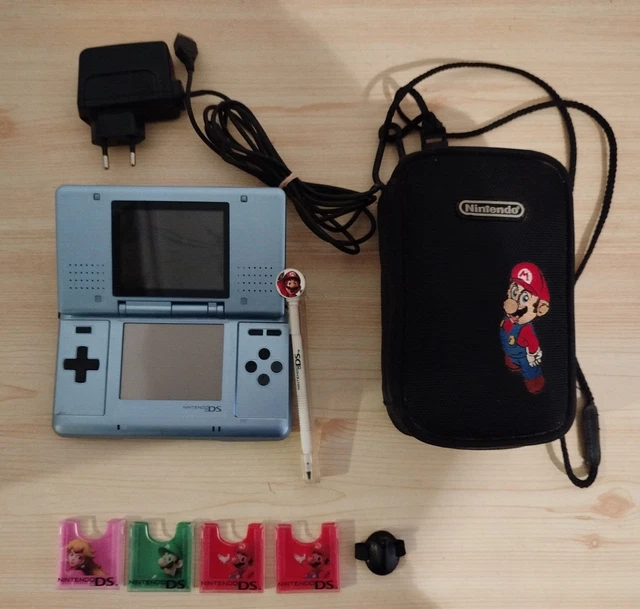 CONSOLE NINTENDO DS FAT Tank bleu s'allume écran Haut HS + alim ...