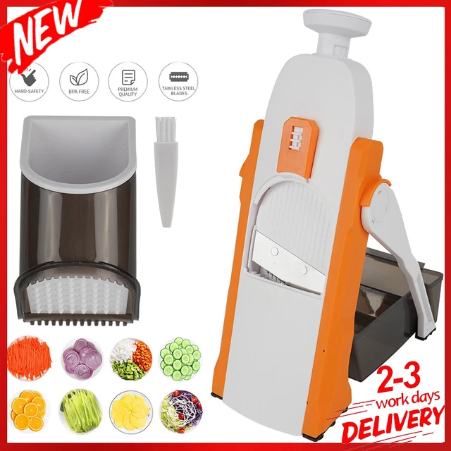 SAFE MANDOLINE VEGETABLE Slicer Adjustable Vegetable Chopper Mandolin ...