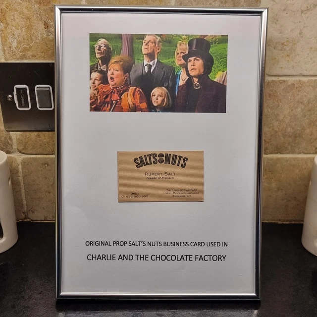 CHARLIE AND THE Chocolate Factory film prop Rupert Salt's business card ...