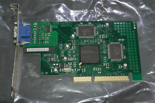 MATROX MGA AGP MGA-G100A-E G100 VIDEO Grpahics VGA CARD retro vitnage £ ...