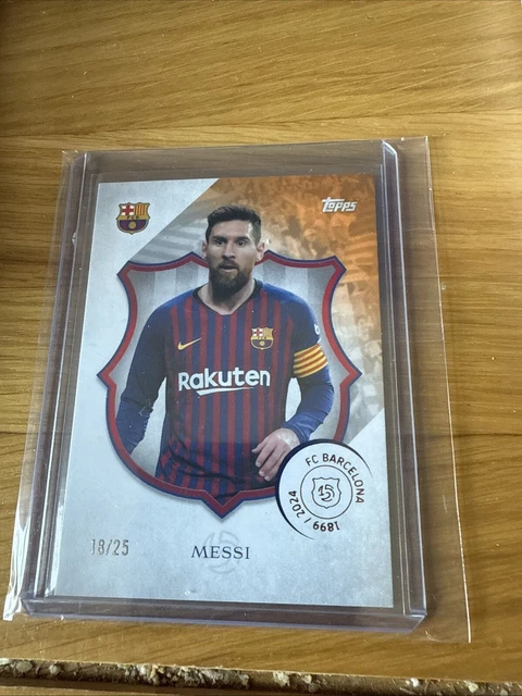 TOPPS FC 2025 Barcelona 125 Years Anniversary 2025 Messi - /25 - GOAT £ ...