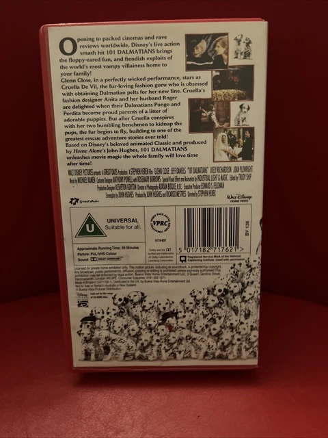 DISNEY VIDEO 101 Dalmatians - Live Action (VHS, 1997) Christmas Present ...