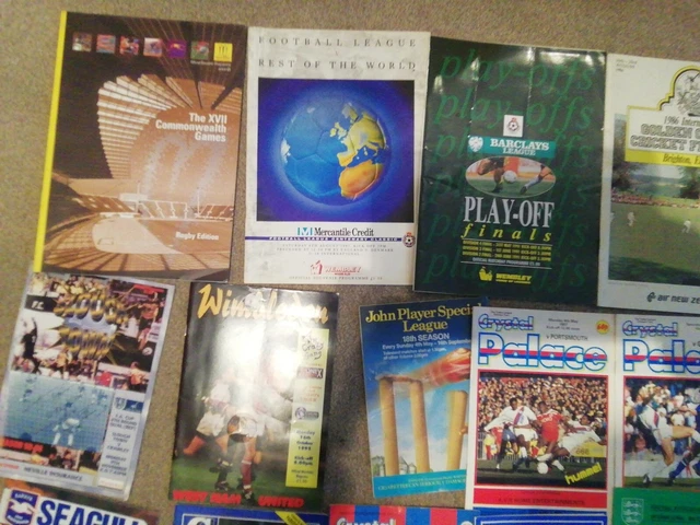 SPORT 1960S TO 1990s Vintage Memorabilia Football Cricket Programmes £ ...