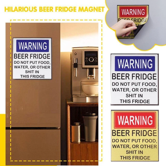 2024~MAGNET BEER FRIDGE Warning Sign Refrigerator Fridge HOT M3V1 EUR 4 ...