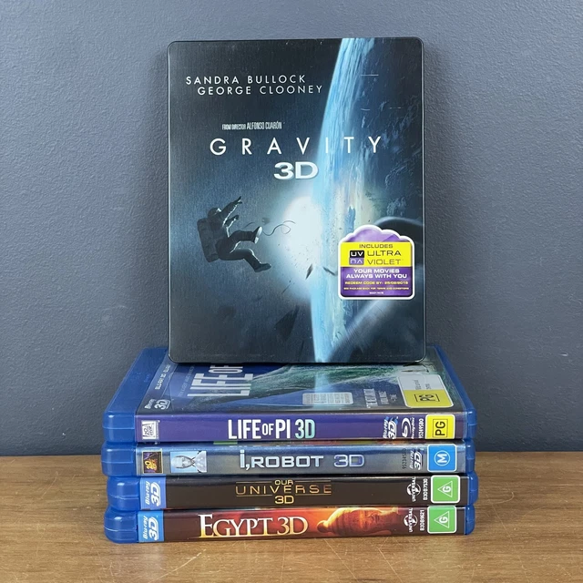 5 X MOVIE Bundle Blu-ray 3D Ultra Violet Gravity Life of Pi I Robot ...