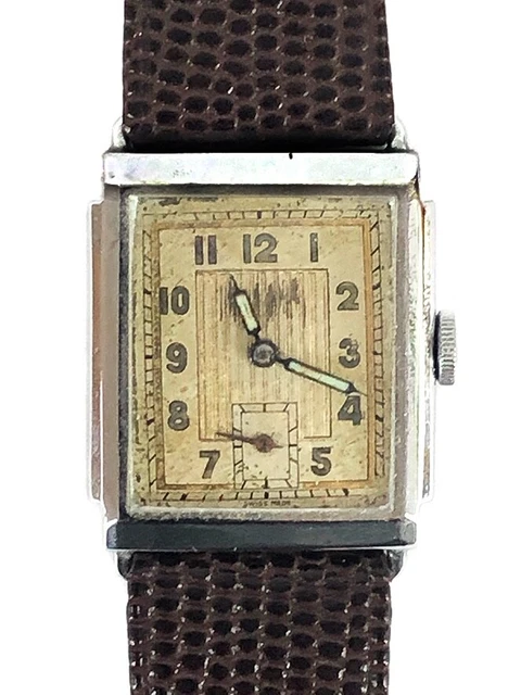 VINTAGE 1940S SWISS MADE MENS MANUAL WIND 15 JEWEL AS984 WATCH EUR 88 ...