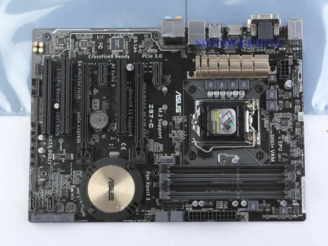 ASUS Z97-C LGA 1150 Motherboard Intel Z97 DDR3 ATX USB3.0 HDMI VGA DVI £140.96 - PicClick UK