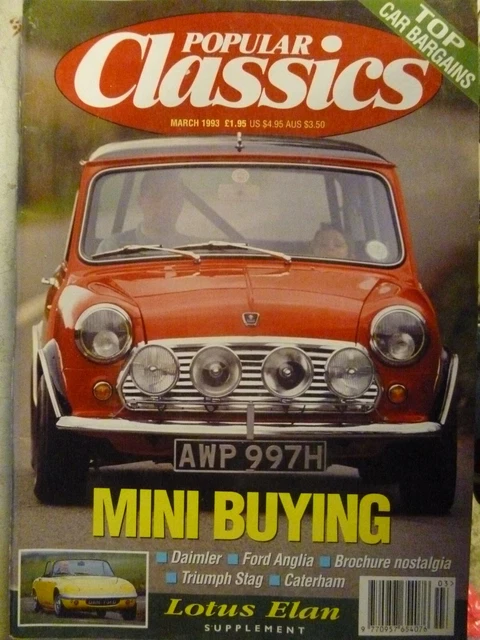 POPULAR CLASSICS 93/03 Mini Lotus Elan Daimler V8 Alpine A110 Triumph ...