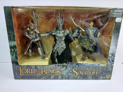 LORD OF THE Rings Defeat of Sauron Battle of the Last Alliance Figure ...