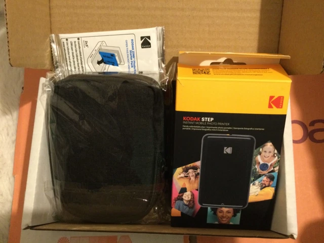 KODAK STEP WIRELESS Mobile Colour Photo Printer (Black) Go Bundle £74. ...