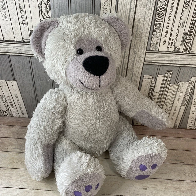 THE BEAR FACTORY Grey Bear Plush Soft Toy Animal Vintage 2001 Retro £8. ...