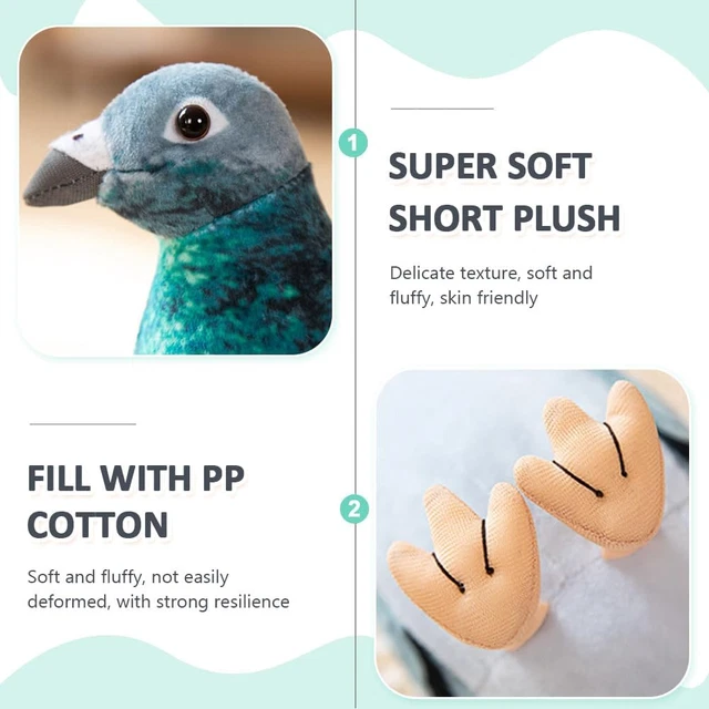 PIGEON PLUSH TOY Pigeon Plush Doll Simulation Pigeon Ornaments Soft and ...