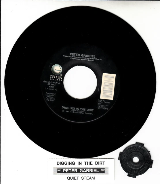 PETER GABRIEL Digging In The Dirt 7" 45 rpm record + juke box title ...