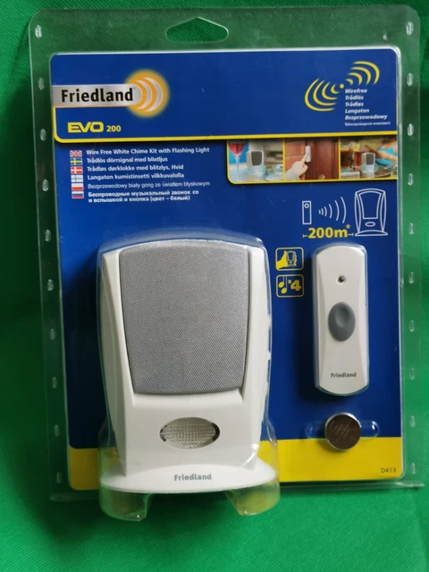 FRIEDLAND EVO 200 Wireless Door Bell And Chime Kit £18.00 - PicClick UK