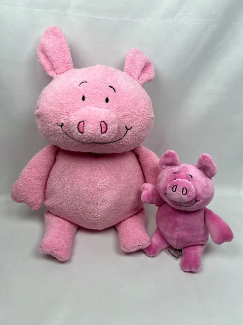 MEDIUM M&S PERCY Pig Plush soft toy 15" rare and small Percy bundle x 2 ...