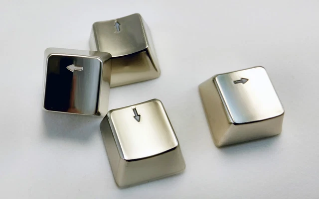 ZINC METAL DIRECTION KeyCaps UP Down Left Right Key set for Mechanical ...