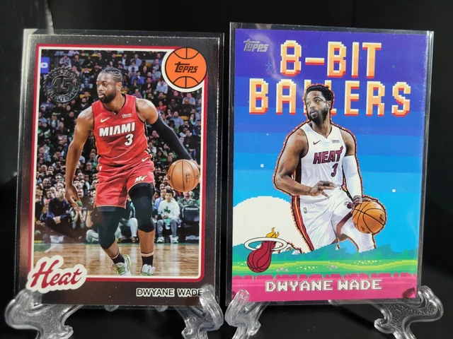 2025-26 TOPPS BASKETBALL- Dwaye Wade 2 Card Insert Lot-Featuring 8-Bit ...