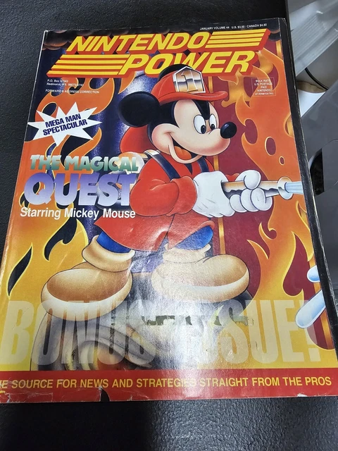NINTENDO POWER VOLUME 44 Magical Quest Magazine Complete W/ Poster And ...