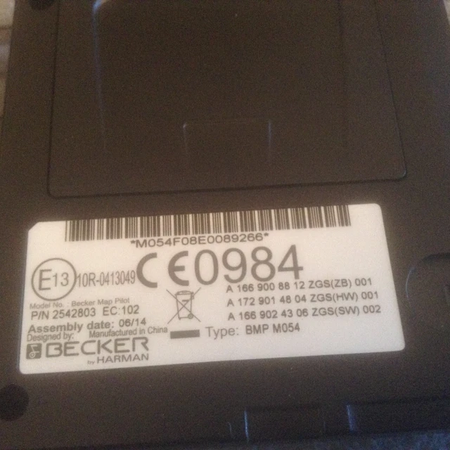 EXCELLENT ( Mercedes Sat Nav ) Brilliant Becker Map Pilot C€0984 ...