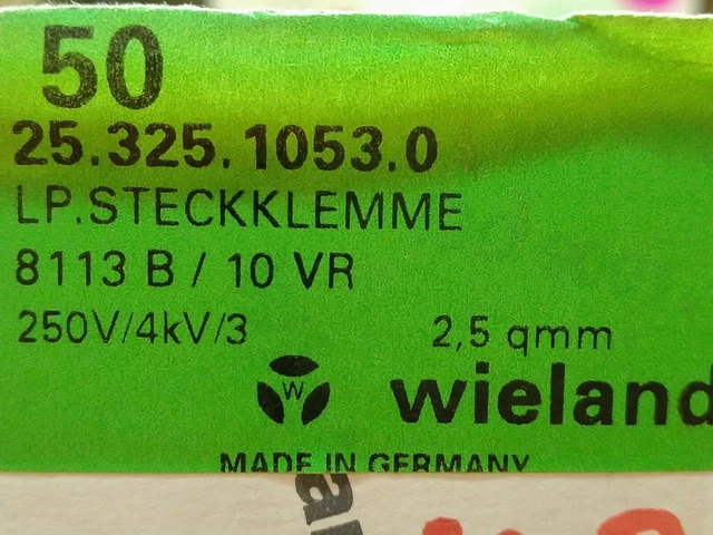 WIELAND PCB CONNECTEUR 8113 B / 10 VR 25.325.1053.0 EUR 3,19 - PicClick FR