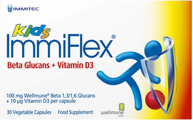 IMMIFLEX KIDS | Clinically Proven Betaglucan Supplement | 100Mg X 30 ...