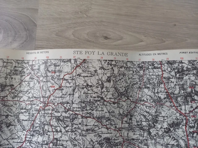 CARTE D'ÉTAT MAJOR WW2 Army Map Service 1944 - Sainte Foy la Grande EUR ...