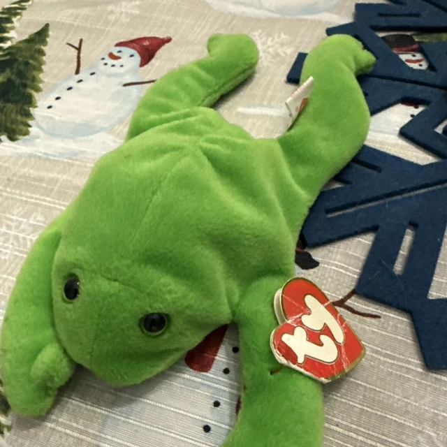 RARE TY BEANIE Baby - LEGS the Frog 3rd Gen Hang/2nd Gen Tush Stuffed ...