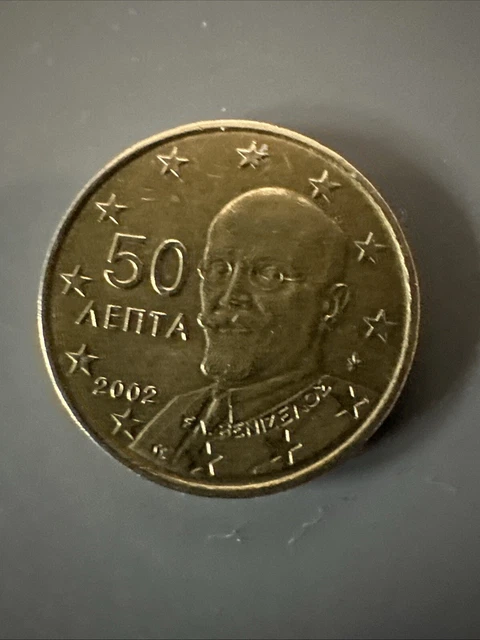 50 CENT MÜNZE AENTA 2002 Griechenland mit F-Prägung im Stern EUR 70,00 ...