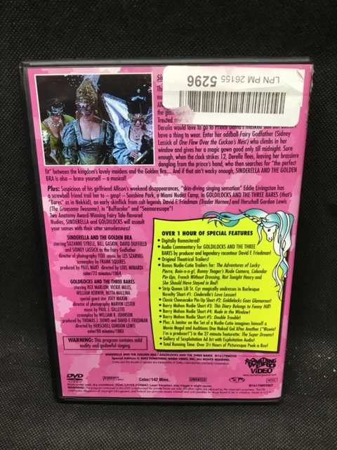 SINDERELLA AND THE Golden Bra / Goldilocks Three Bares DVD [Something ...