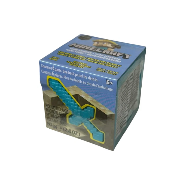 MINECRAFT MINI FIGURE Mining Diamond Sword Moldable Sand Block Toy ...