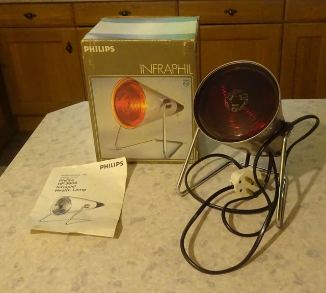 PHILIPS INFRAPHIL INFRA Red Heat Lamp Bad Backs Backache. Boxed w ...