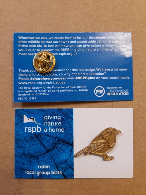 RSPB GOLDEN ROBIN SPECIAL GNAH Charity Pin Badge BIRD Local Group 50th ... RSPB GOLDEN ROBIN SPECIAL GNAH Charity Pin Badge BIRD Local Group 50th ...