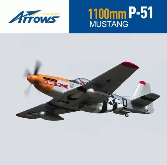 ARROWS RC PLANE P-51 Mustang (Detroit Miss) PNP with Flaps & Retracts ...