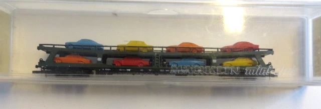 MÄRKLIN Z 8714 Wagon de Transport Voiture Avec La DB Emballage D ...