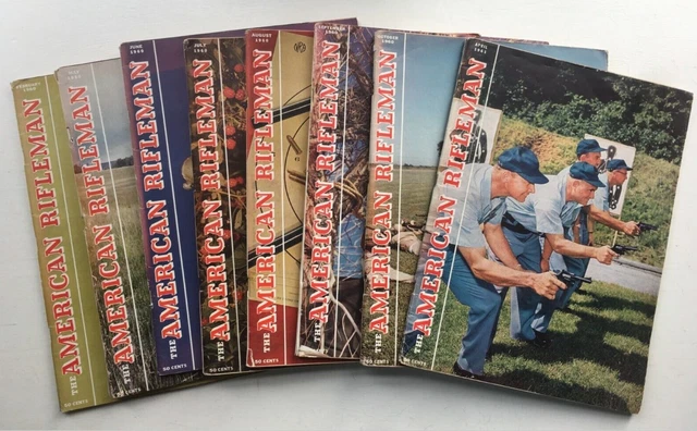 THE AMERICAN RIFLEMAN magazine. 8 issues. 1960-61. Vintage Rifles and ...
